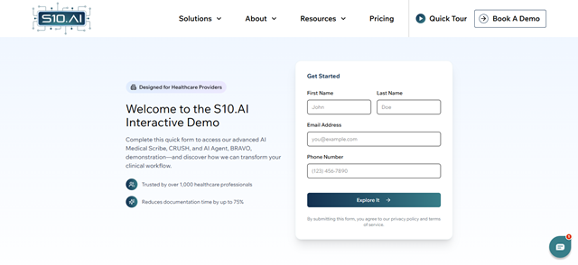 AI Medical Scribe: Interactive Demo for Clinicians